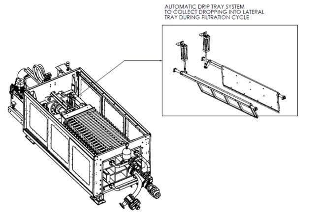 Optional filter press: the drip-tray - Autemi